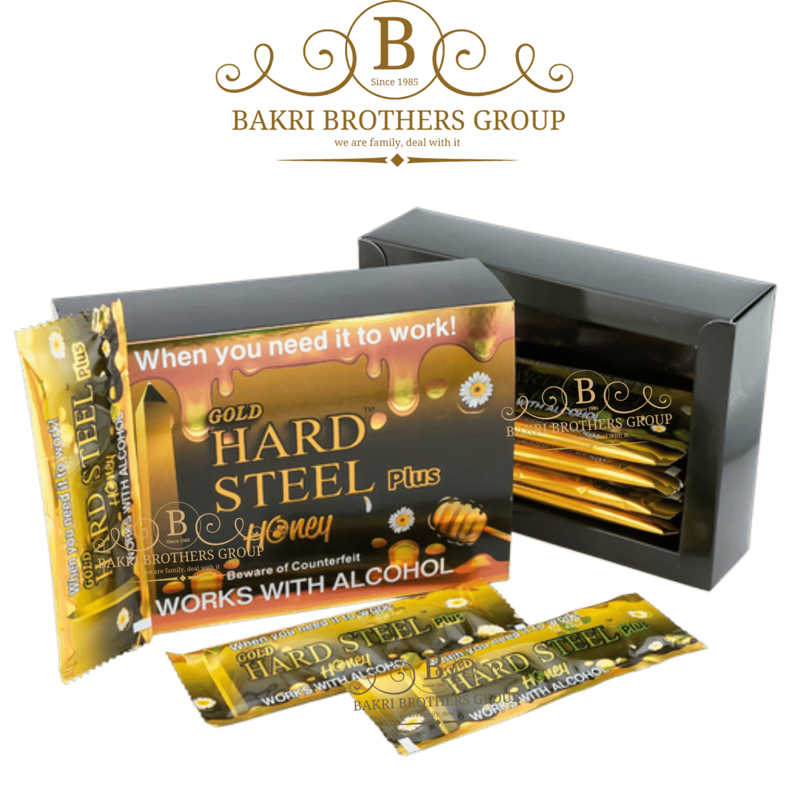 Gold Hard Steel Honey | 12 Sachets x 20g Each | Minimum Case of 12 ...