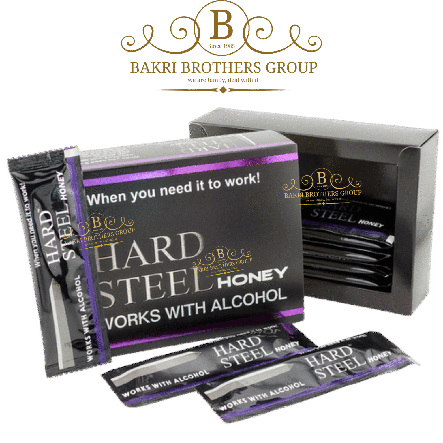 Hard Steel Honey Sachets (Purple Edition) | 12 Sachets per Box | Case ...