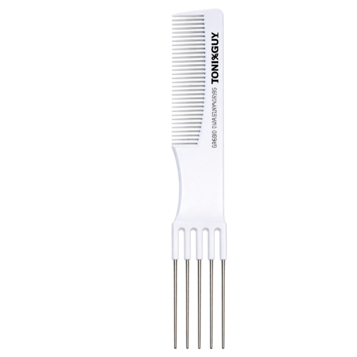 Carbon Antistatic Pick & Fine Tooth Comb | Metal Prong Lift Comb ...