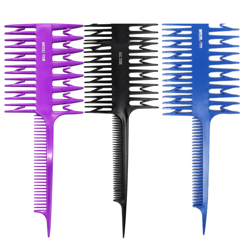Carbon Antistatic Tail Comb | Fine & Wide Tooth Styling Comb | Bag of ...