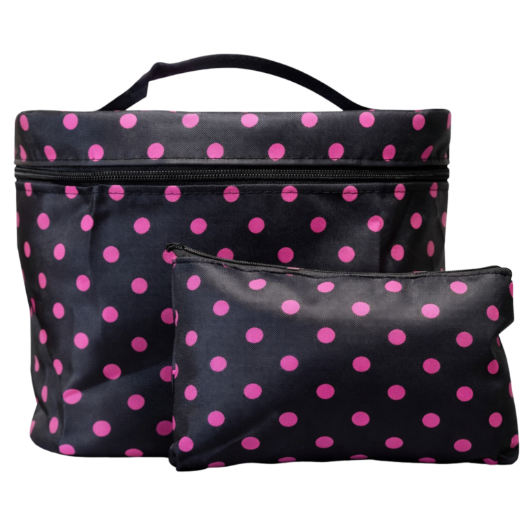 Cosmetic Makeup Bag Set with Matching Pouch | Assorted Designs & Colors ...