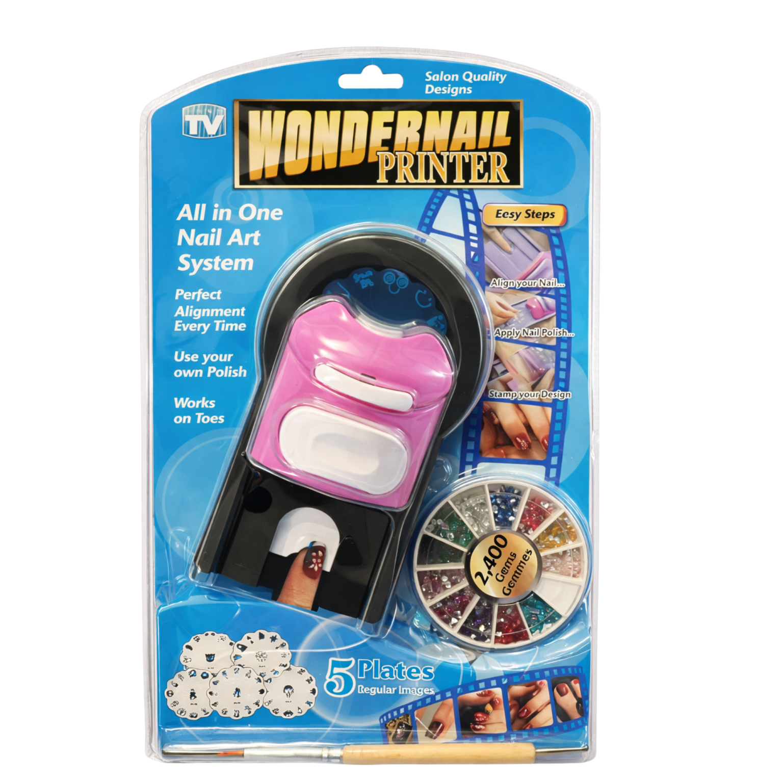 Wonder Nail Art Printer Kit | All-in-One Nail Stamping & Design System ...