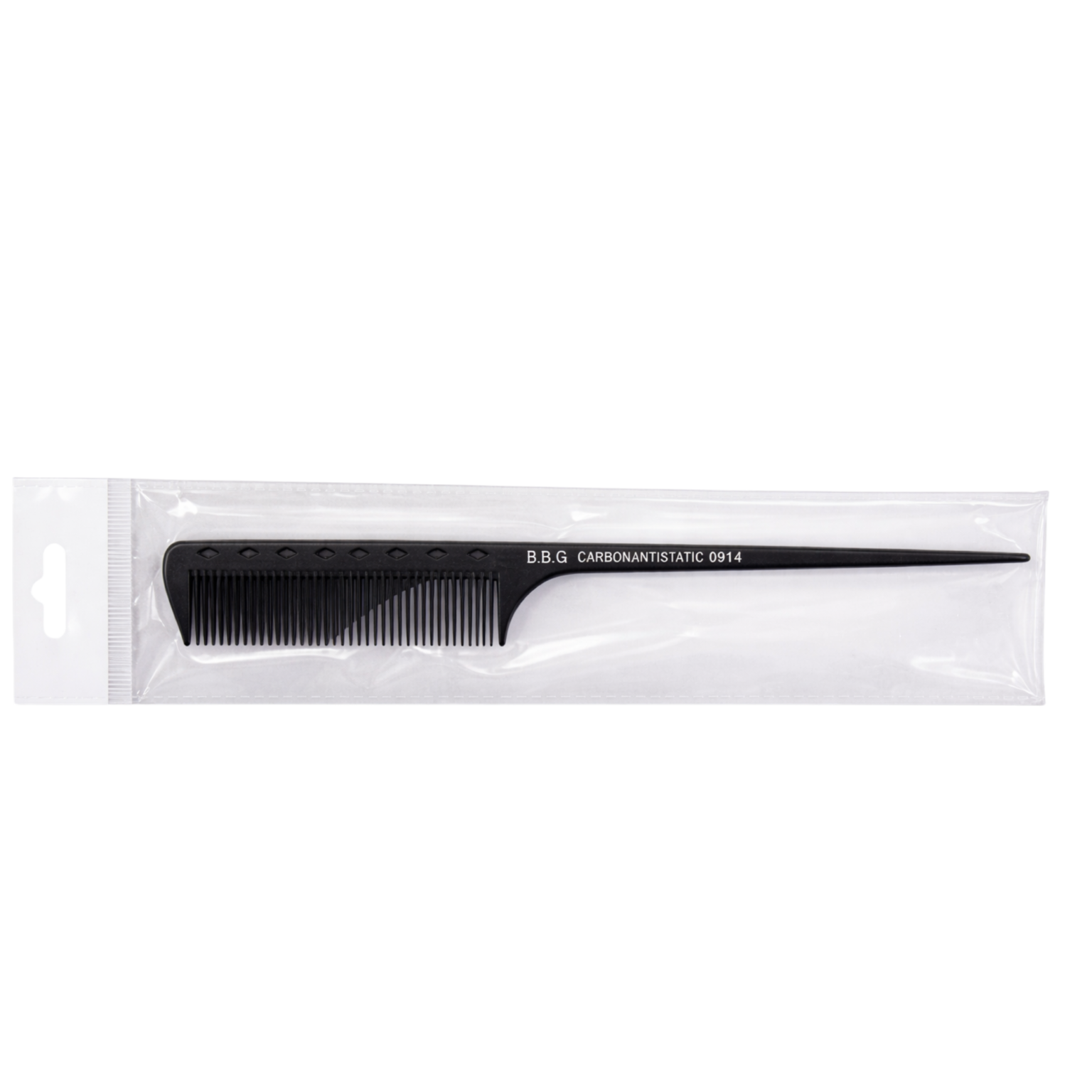 Carbon Antistatic Tail Comb | Fine Tooth Sectioning Comb | Black | Bag ...